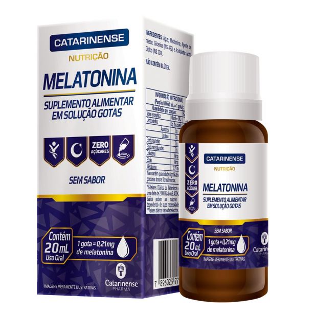 Melatonina Em Gotas 20mL Catarinense Alma Mater Nutri o E Sa de